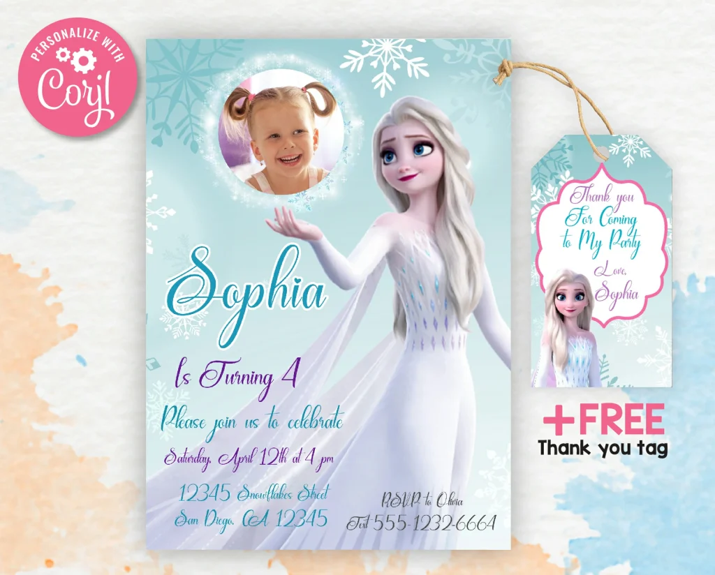 Frozen Invitation Cards Printable Frozen Birthday Party Invitation