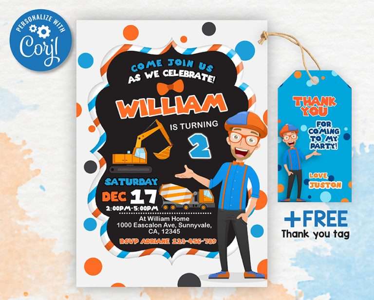 Blippi - amazinginvite